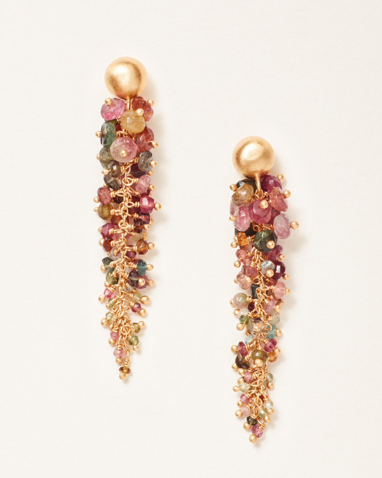 Edie waterfall earrings with tourmaline – Carousel Jewels
