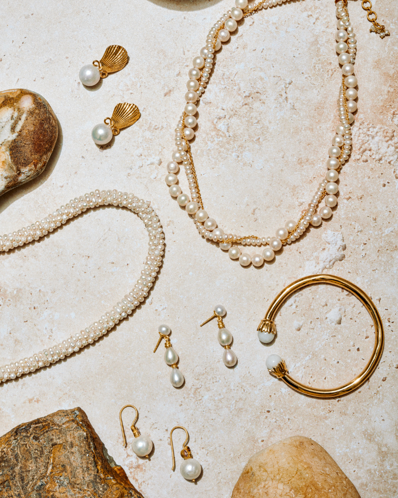 Patsy earrings with pearl – Carousel Jewels